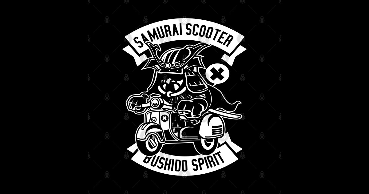 Samurai Scooter - Samurai - Pin | TeePublic