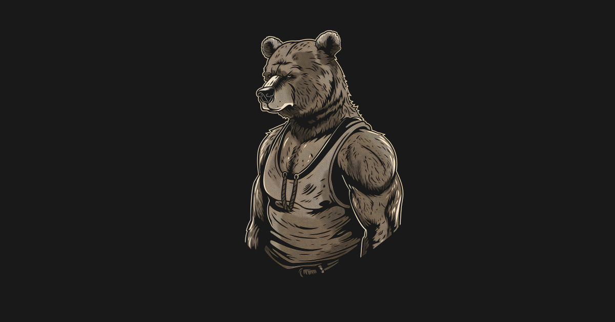 Burly Bear 2 - Bear - T-Shirt | TeePublic