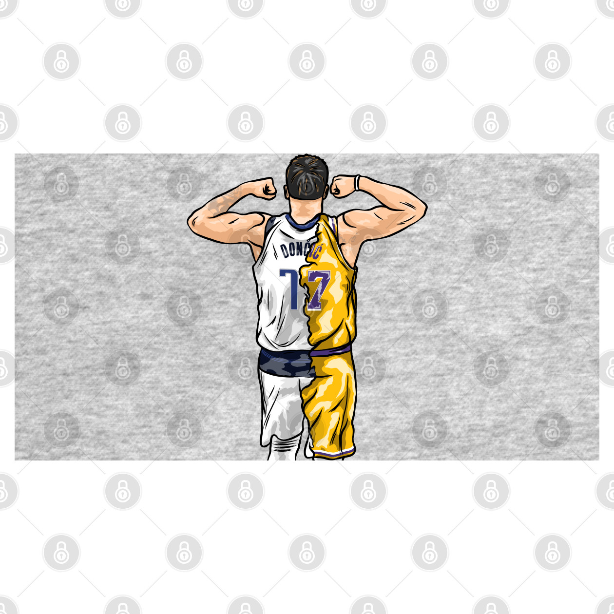 Luka Doncic Mavs to Lakers Cartoon - Luka Doncic Los Angeles Lakers - T ...