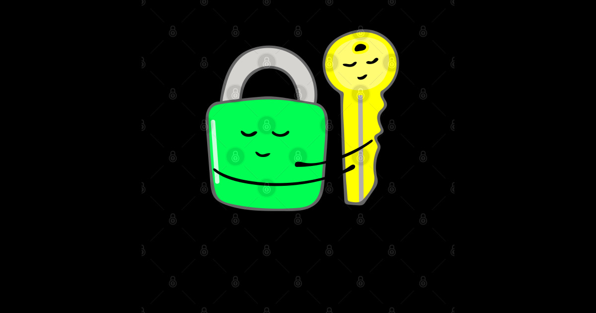 cute lock and key - Lock And Key - Sticker | TeePublic