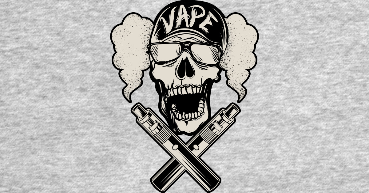Skull Vape - Skull - Baseball T-Shirt | TeePublic