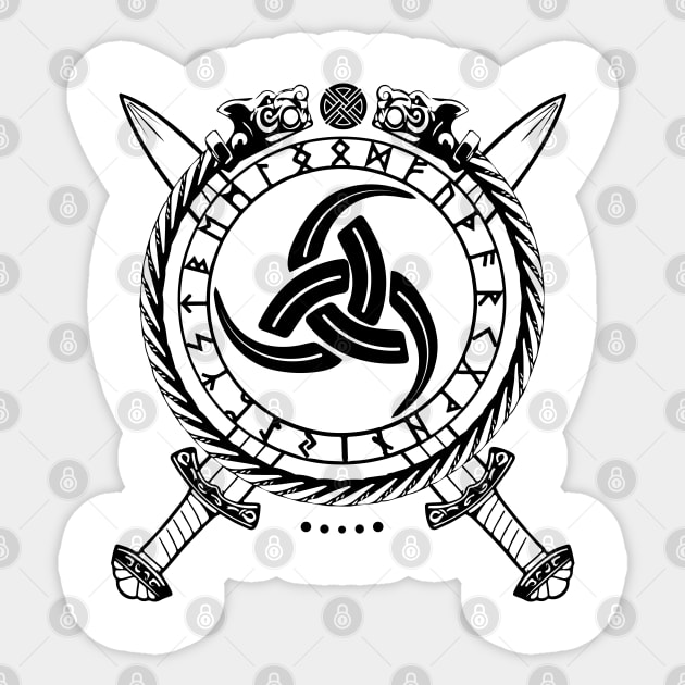 how to draw the triple horn of odin