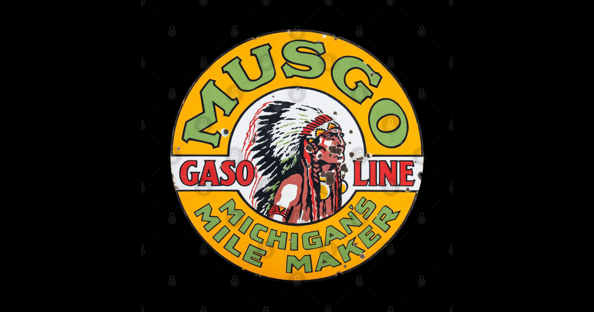 Retro Musgo Gasoline Sign - Musgo Sign - Sticker | TeePublic