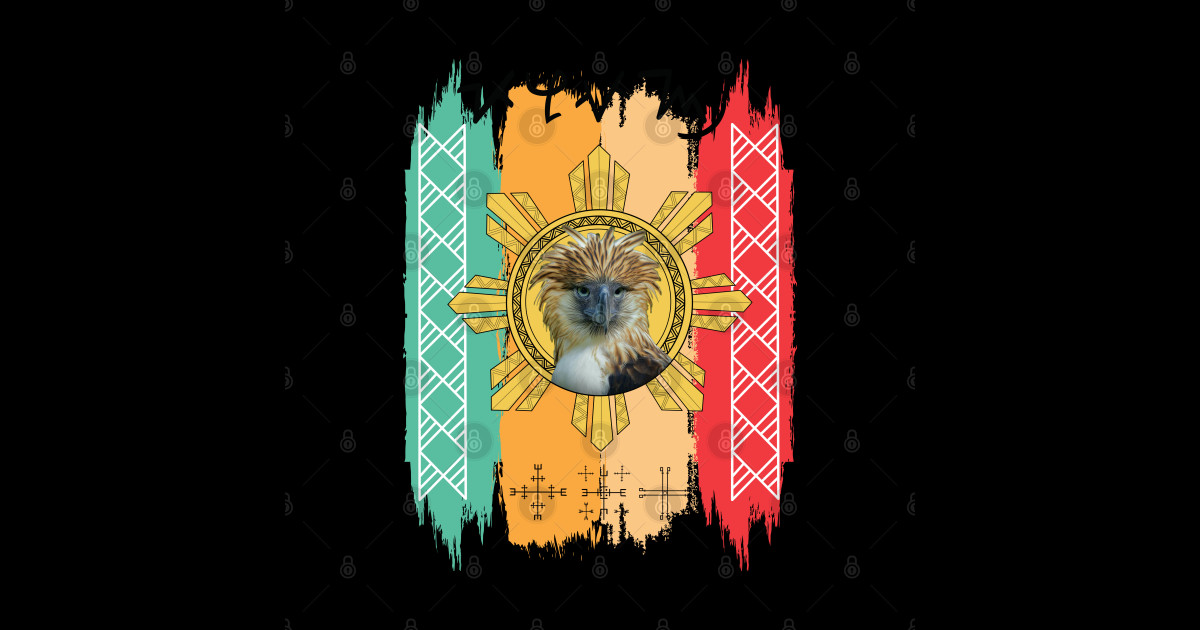 Philippine Sun/Eagle - Surat Hanuno'o word Pakudus - Philippines Flag ...