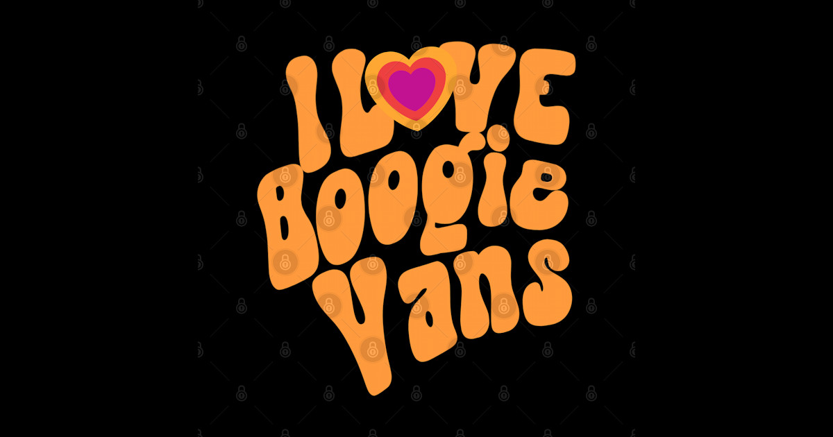 Boogie Love (Orange) - Boogie Van - Sticker | TeePublic
