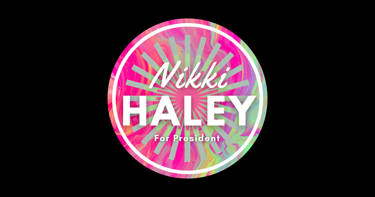 Nikki Haley for President 2024 (swirl) - Pins - Sticker | TeePublic