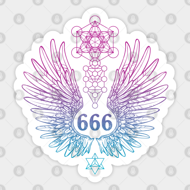 Angel Number 666 Sacred Geometry - Sacred Geometry - Sticker | TeePublic