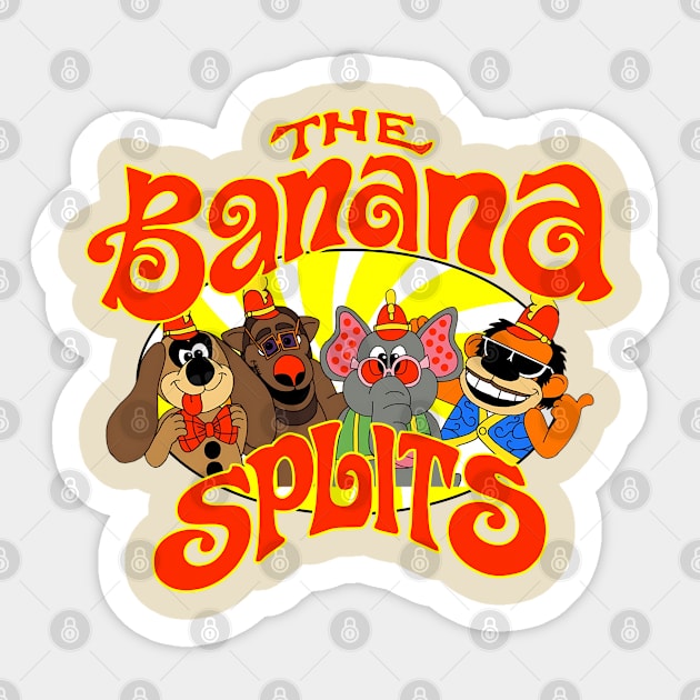 Banana Splits Cartoon Fams - Banana Splits - Sticker | TeePublic