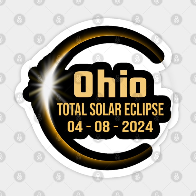 State Ohio Total Solar Eclipse - Solar Eclipse 2024 - Sticker | TeePublic