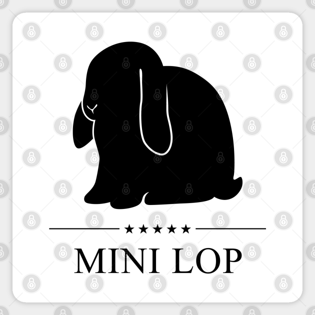 Mini Lop Rabbit Black Silhouette - Mini Lop Rabbit - Sticker | TeePublic