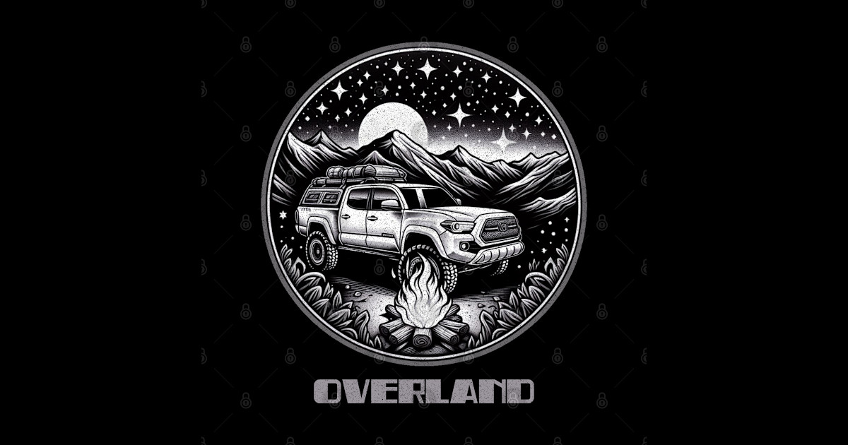 Overland Toyota truck - Overlanding - Sticker | TeePublic
