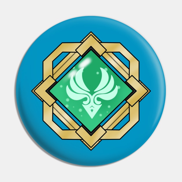 Liyue Anemo Vision - Genshin Impact - Pin | TeePublic