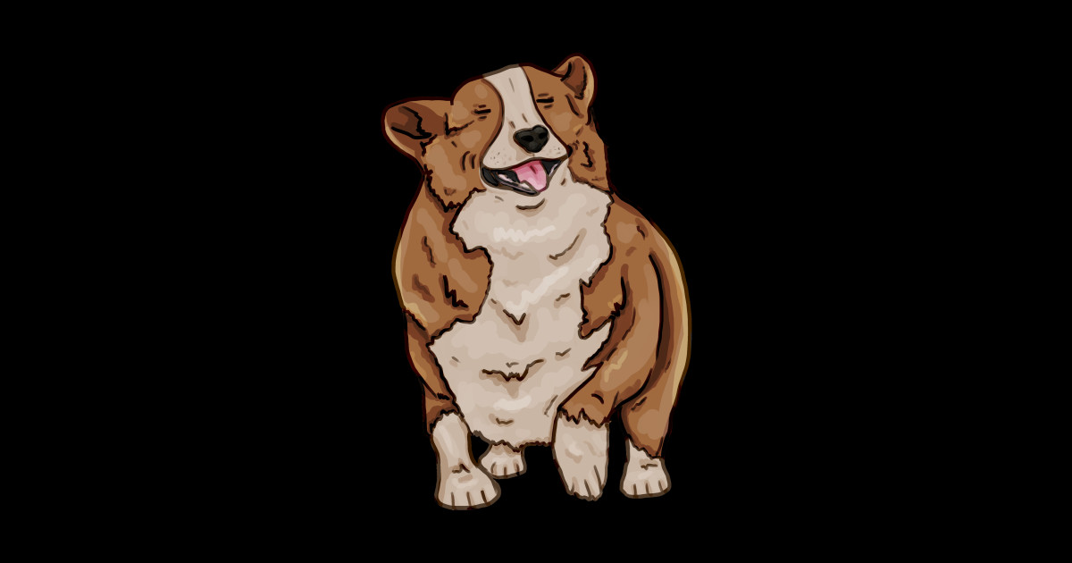 Happy Corgi Dance - Corgi - Sticker | TeePublic
