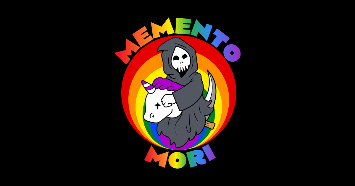 Adorable Reaper Memento Mori Rainbow - Memento Mori - Sticker | TeePublic
