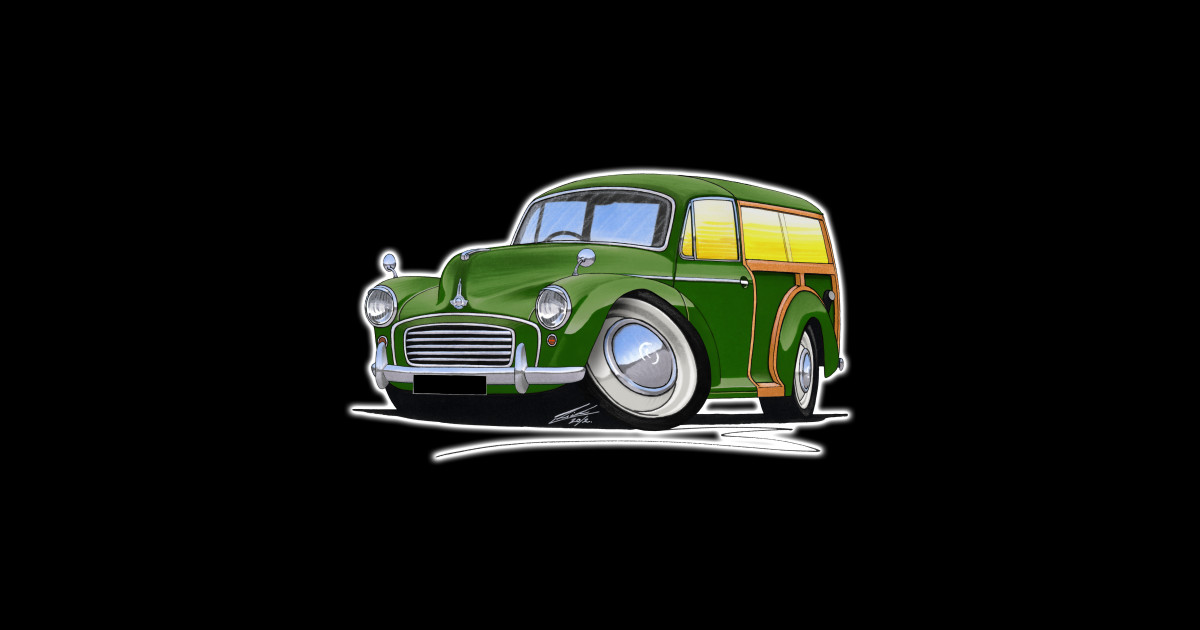 Morris Minor Traveller Green - Morris Minor - Sticker | TeePublic