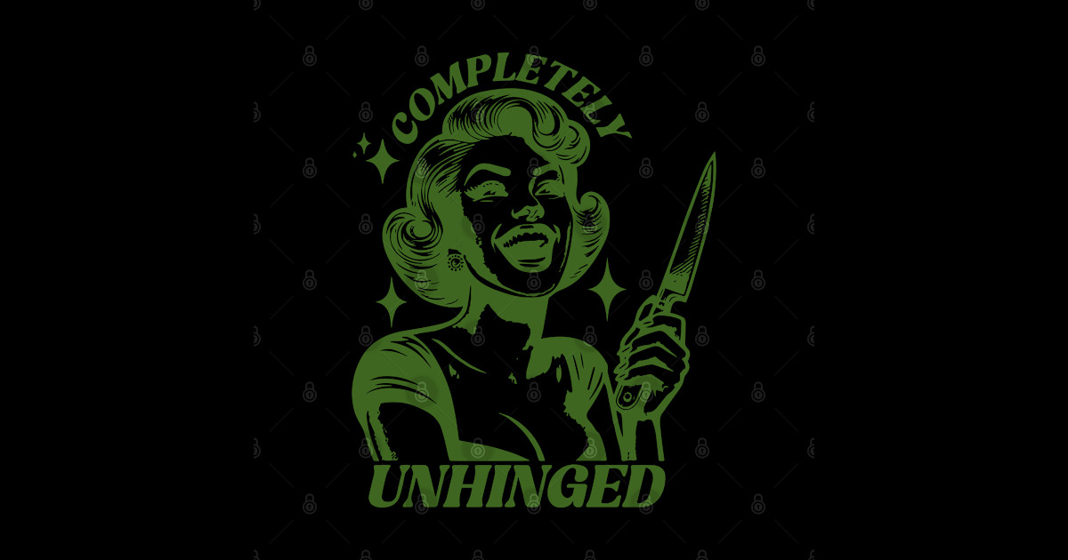 Completely Unhinged Retro Unhinged Girl - Completely Unhinged - Sticker ...