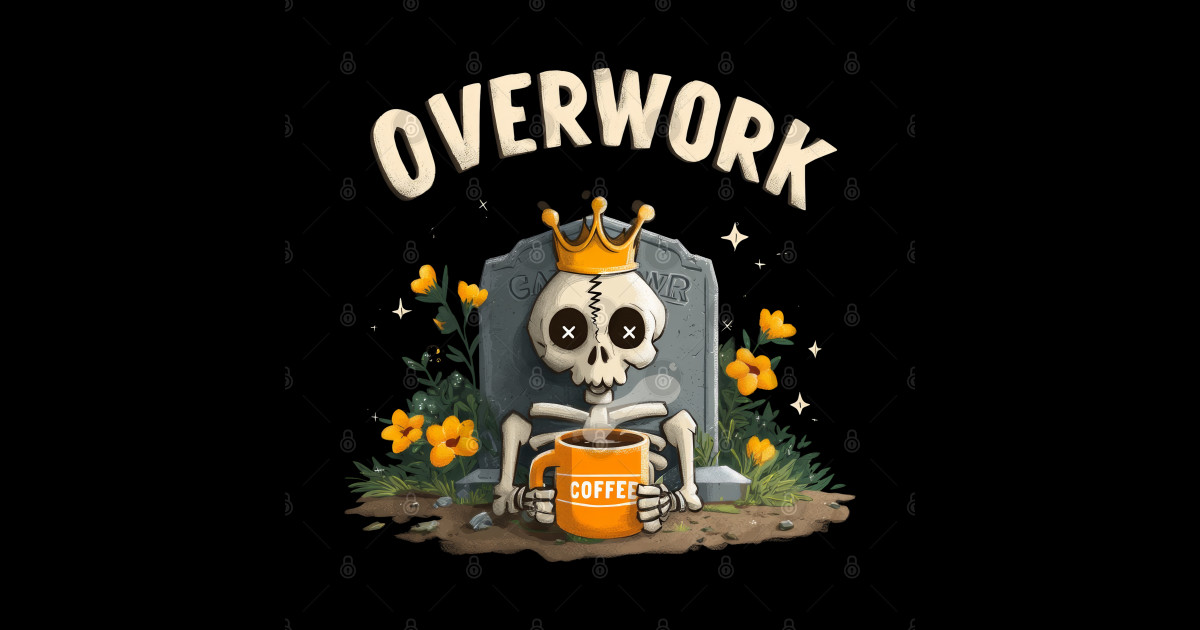 Sleepy Skeleton Coffee - Skeleton - Sticker | TeePublic