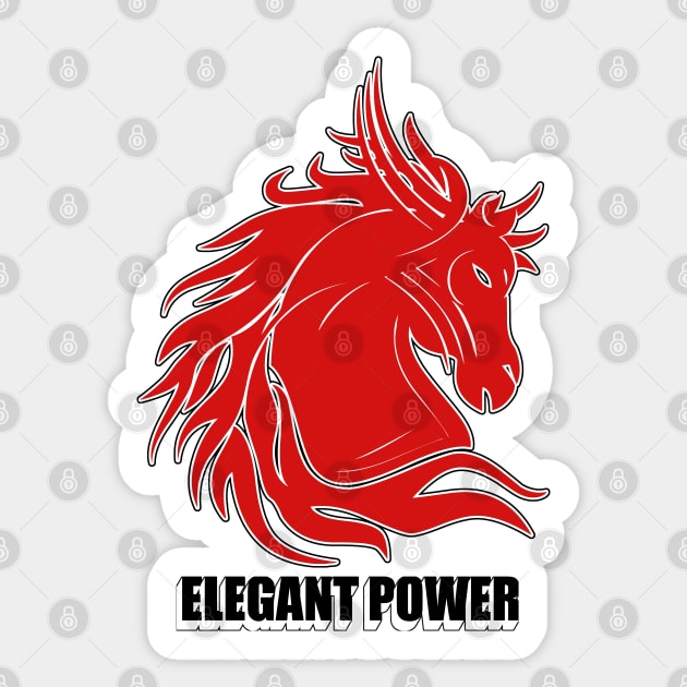 Red Horse - Pony - Sticker | TeePublic