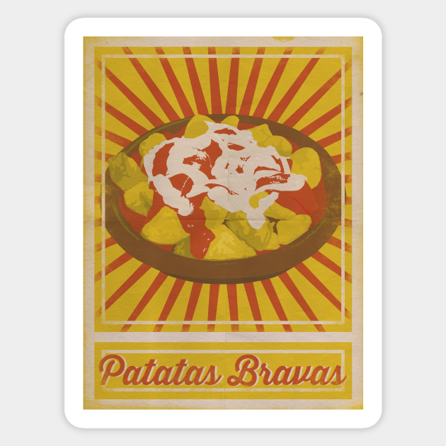 Patatas Bravas Poster - Potato - Sticker | TeePublic