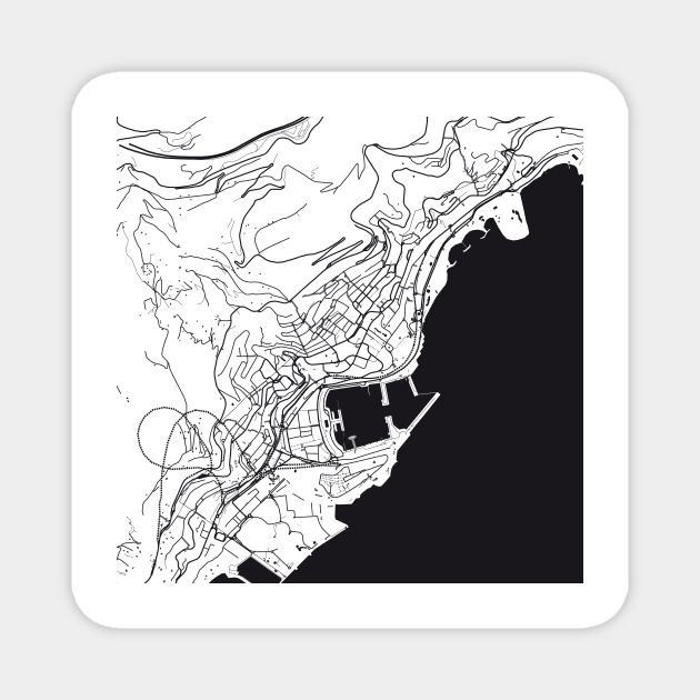 Monaco Map City Map Poster Black and White, USA Gift Printable, Modern ...