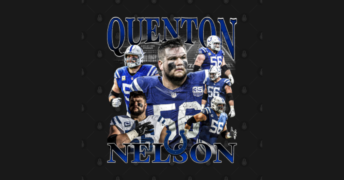Quenton Nelson Vintage - Quenton Nelson - T-Shirt | TeePublic