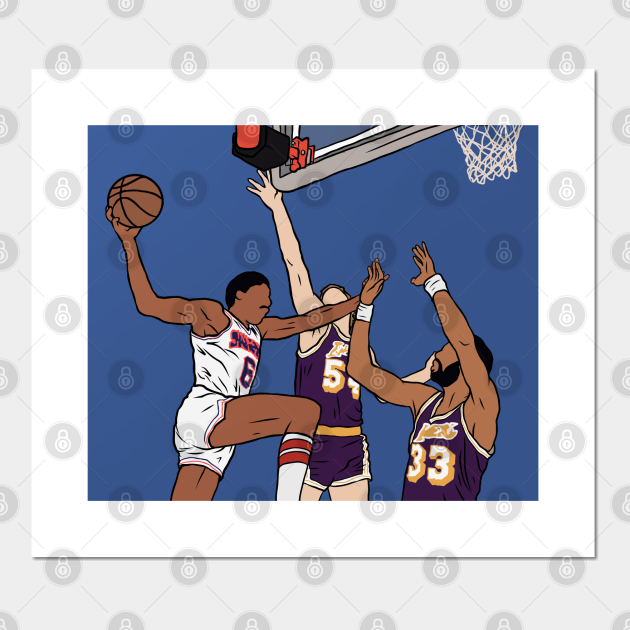 Dr. J Iconic Reverse Layup - Nba - Posters and Art Prints | TeePublic