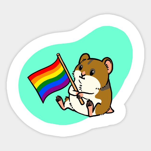 Hamster Pride - Pride Month - Sticker | TeePublic