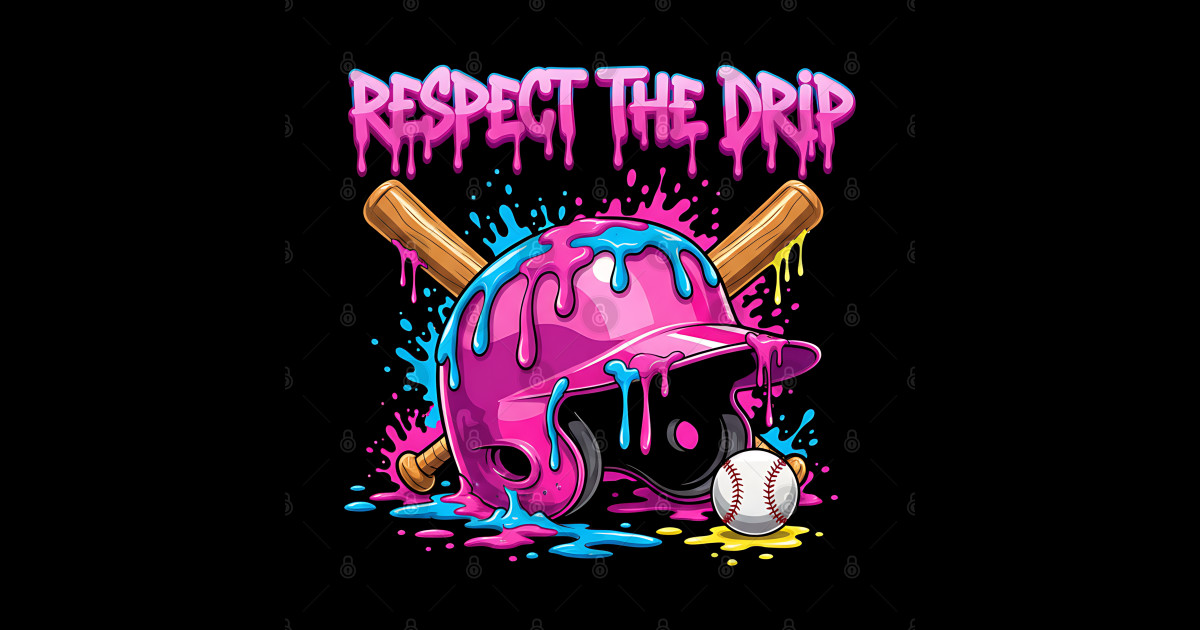 Respect The Drip Baseball Drip Boys Ice Cream Drip Youth - Baseball ...