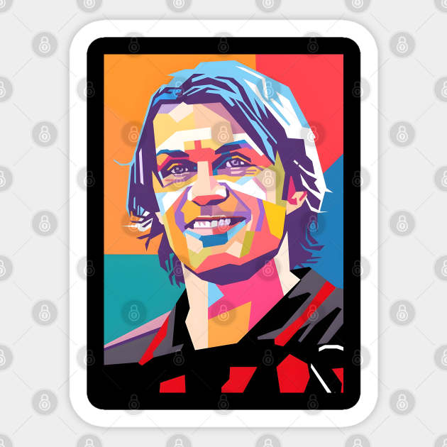 Paolo Maldini Wpap Style - Paolo Maldini - Sticker | TeePublic