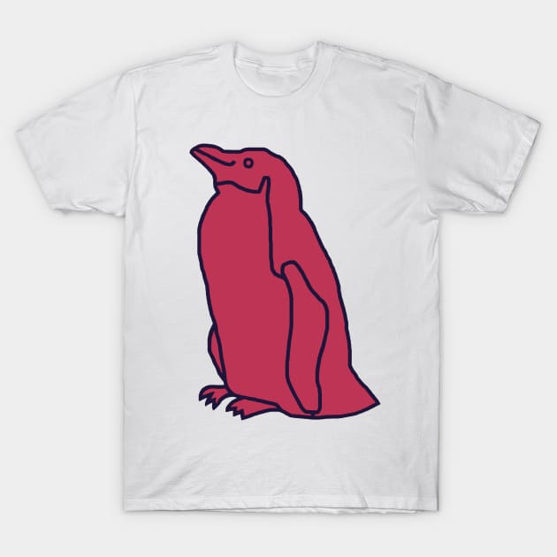 Viva Magenta Color of the Year 2023 Penguin - Penguin - T-Shirt | TeePublic