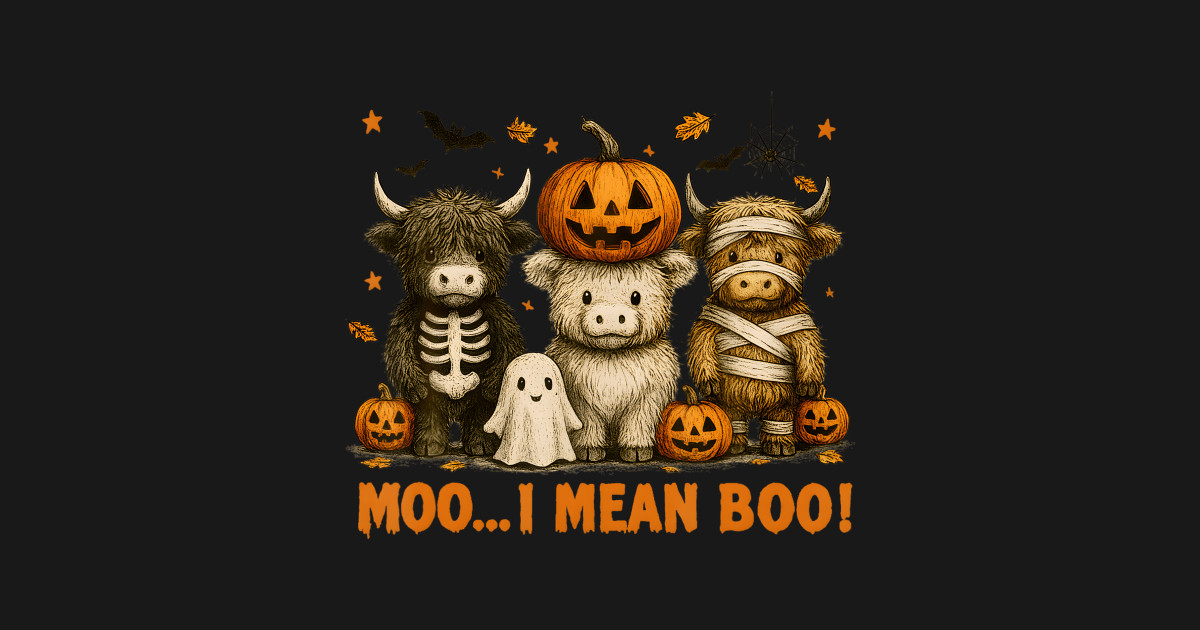 Ghost Cow Moo I Mean Boo Halloween Cow - Funny Halloween Costume - T ...