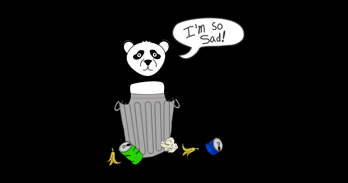 sad trash panda - Trash Panda - Sticker | TeePublic