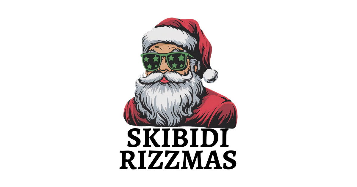 Funny Skibidi Rizzmas Christmas, Rizz Santa Claus - Christmas - T-Shirt ...