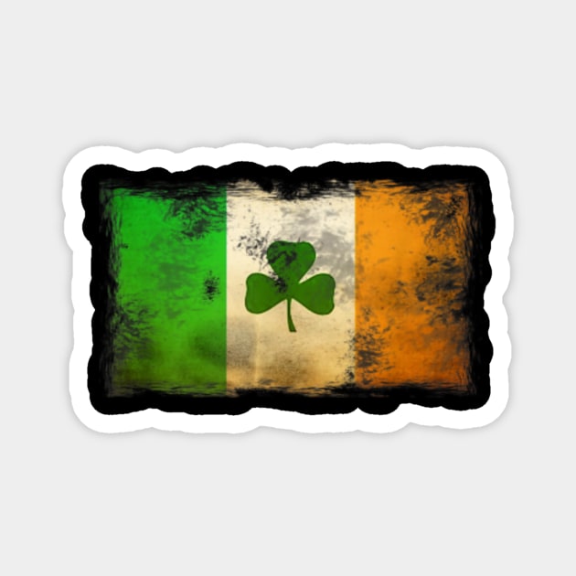 Distressed Ireland Flag - Distressed Ireland Flag - Magnet | TeePublic