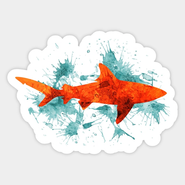 Shark Splash - Shark - Sticker | TeePublic