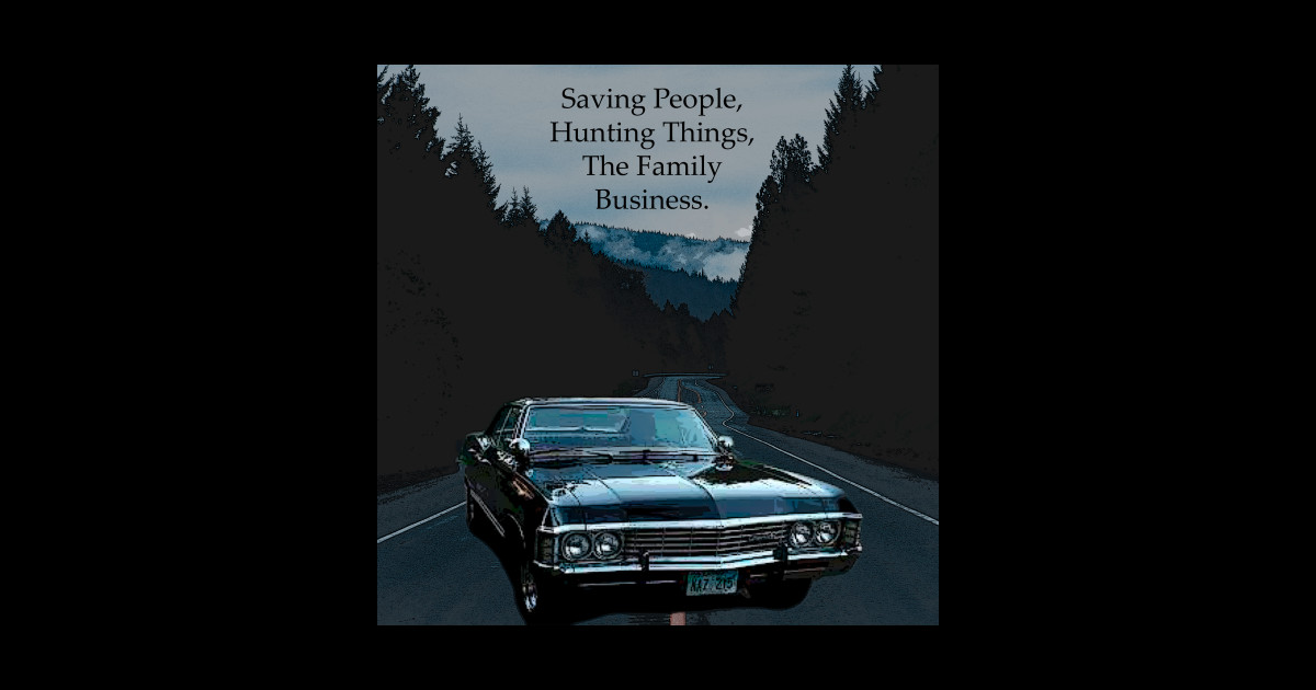 Supernatural Impala - Supernatural Tv Series - Sticker | TeePublic