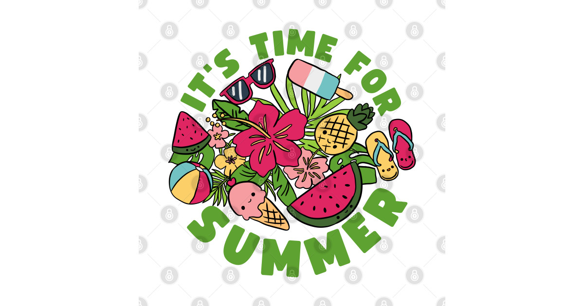 Cute summer time design - Summertime - T-Shirt | TeePublic