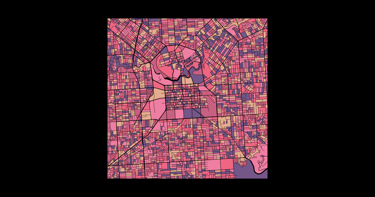 Adelaide Map Pattern in Purple & Pink - Adelaide Map - Sticker | TeePublic