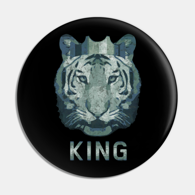 Tiger face king's crown - Tiger Face - Pin | TeePublic