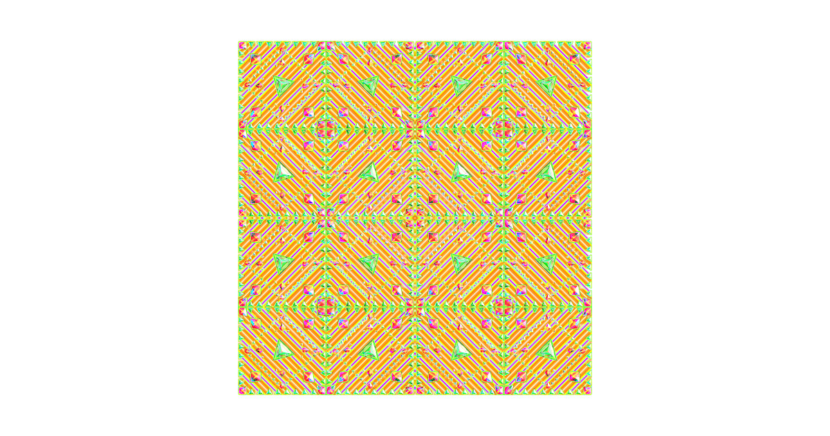 Geometric Colourful Psychedelic ripple pattern - Rainbow - T-Shirt ...