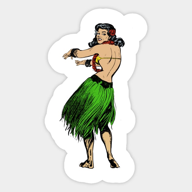 Retro Hawaiian Tiki Pattern - Retro - Sticker | TeePublic