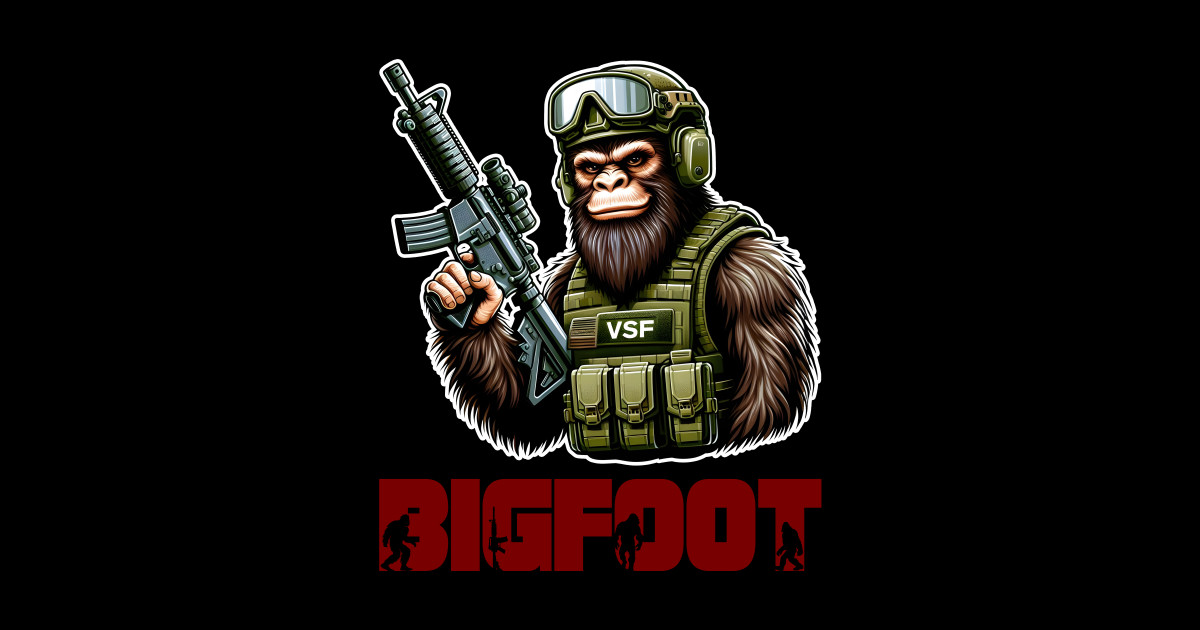 Tactical Bigfoot - Bigfoot - Sticker | TeePublic