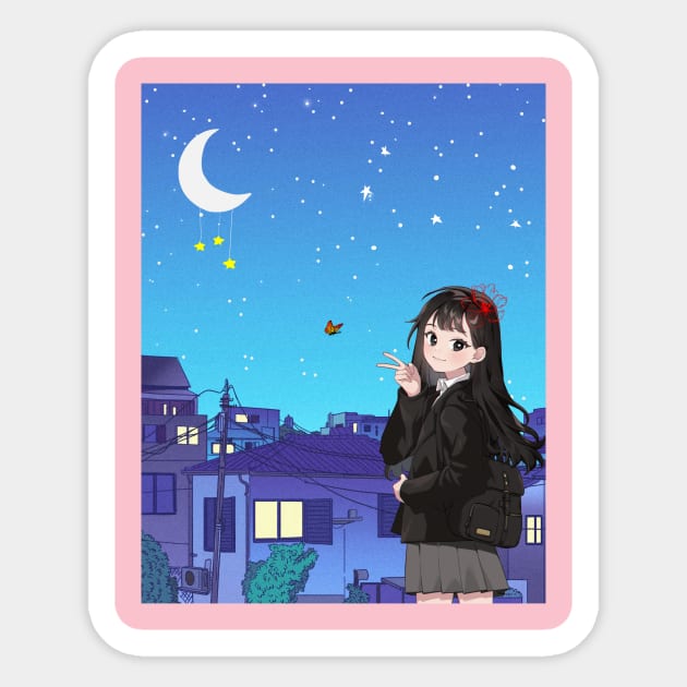 anime girls, for anime lover - Anime Design - Sticker | TeePublic