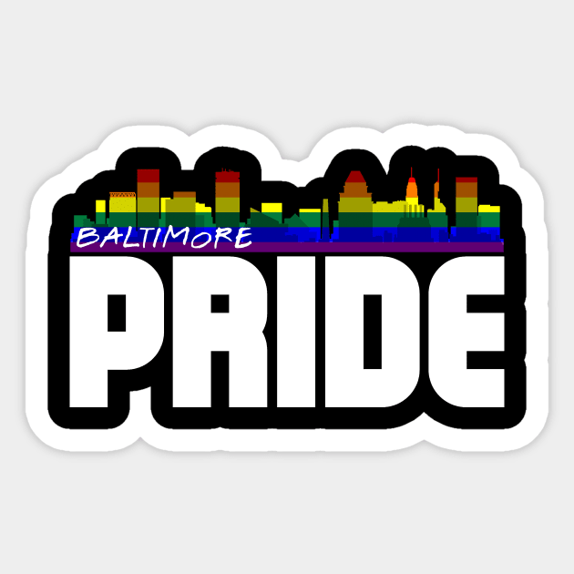 Baltimore Skyline LGBT - Lgbt - Sticker | TeePublic