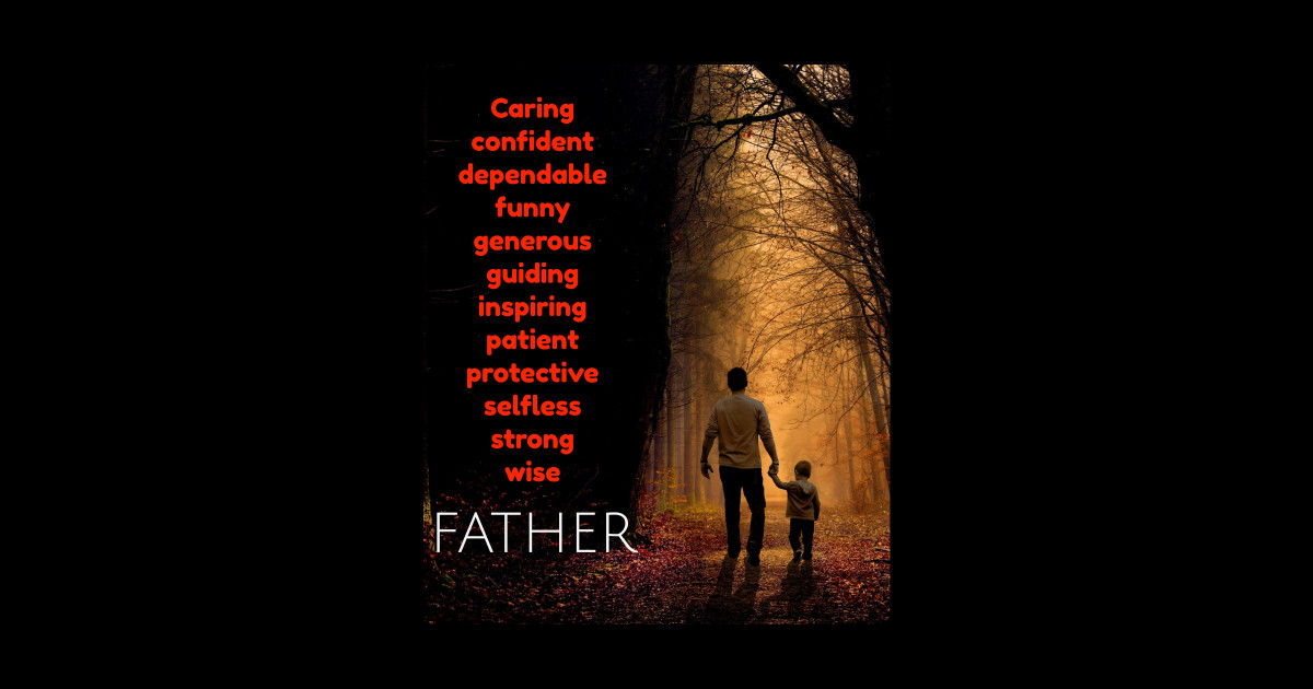Caring, confident, dependable..... - Dad - Sticker | TeePublic