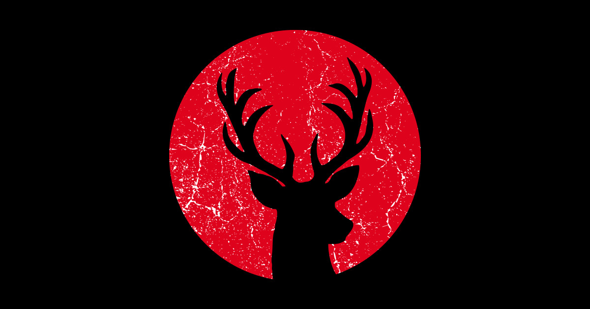 Red deer logo - Deer Deer Head Deer Reindeer Antler - Sticker | TeePublic