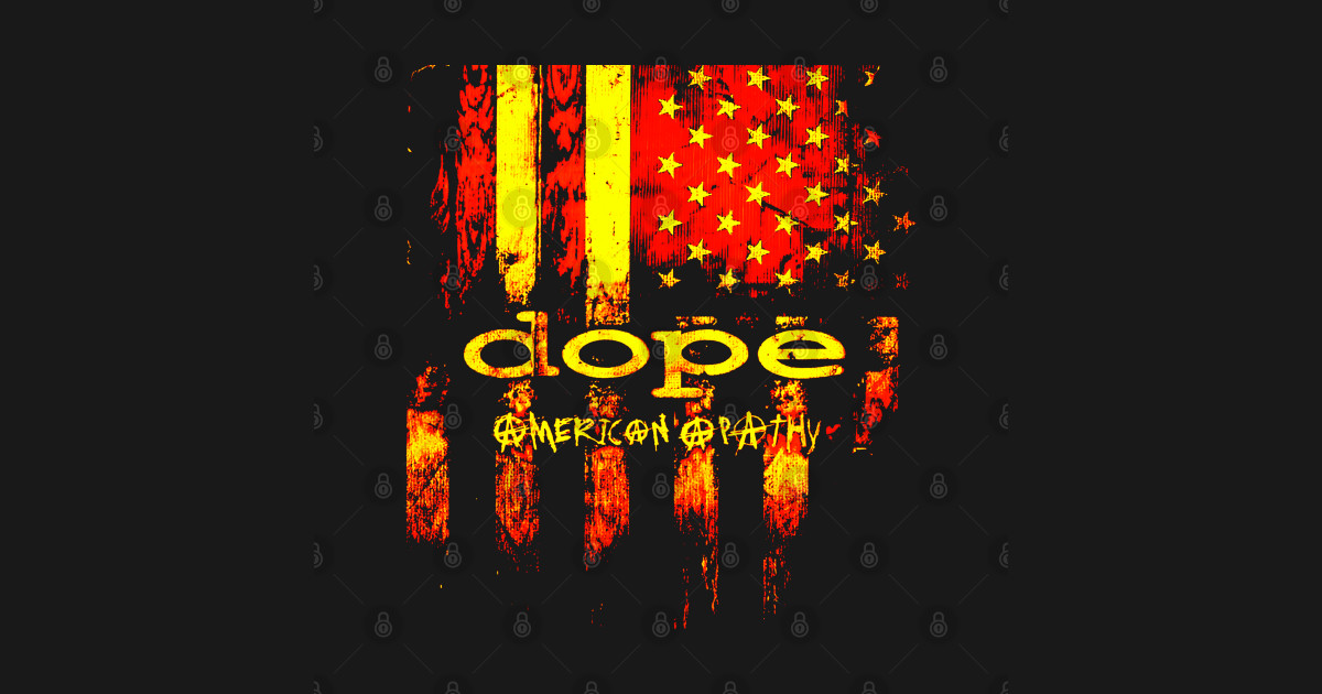 Red And Yellow Gradient With Flag Background - Dope - T-Shirt | TeePublic