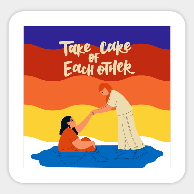 Take care - Doodle - Sticker | TeePublic