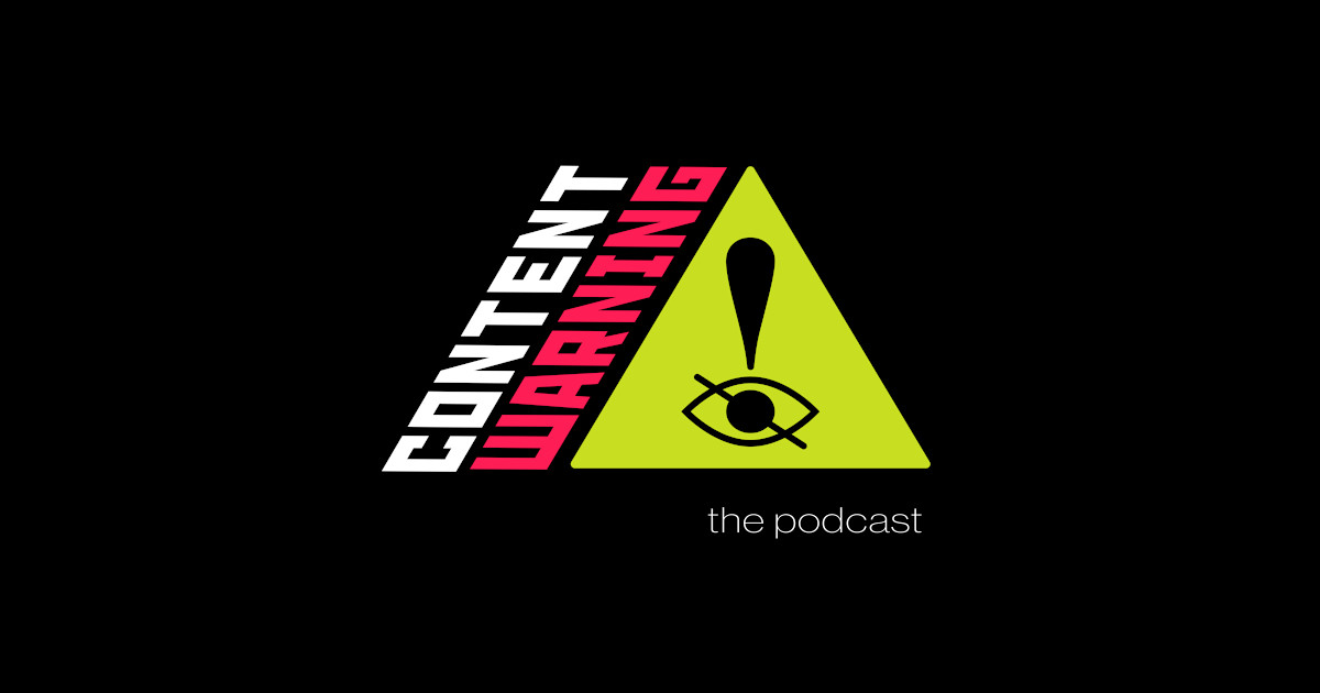 Content Warning Logo - Podcast Merch - Sticker | TeePublic