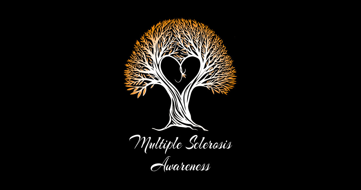 Multiple Sclerosis Awareness Orange Ribbon Tree With Heart - Multiple ...